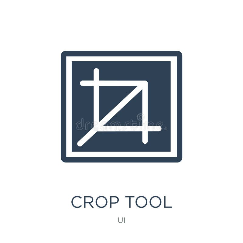 Crop Tool Icon in Trendy Design Style. Crop Tool Icon Isolated on White ...