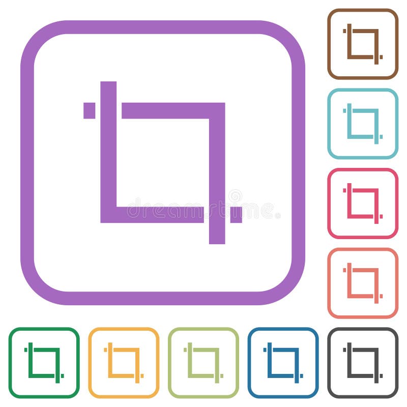 Crop tool simple icons stock vector. Illustration of crop - 221633138