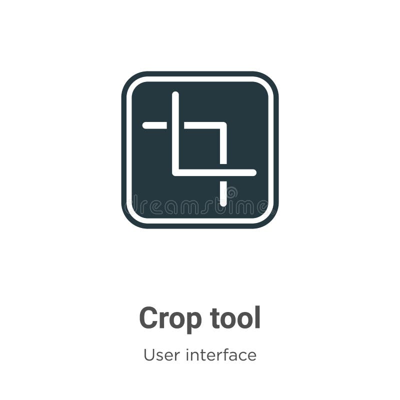 Crop Tool Vector Icon on White Background. Flat Vector Crop Tool Icon ...
