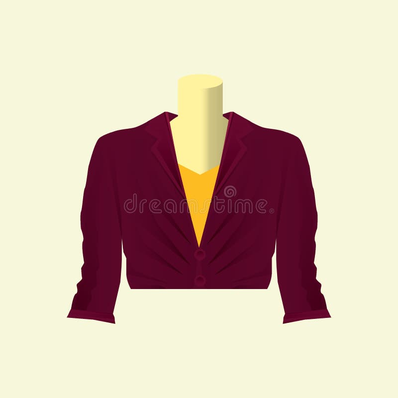 Crop Top Jacket. Vector Illustration Decorative Design Stock Vector ...