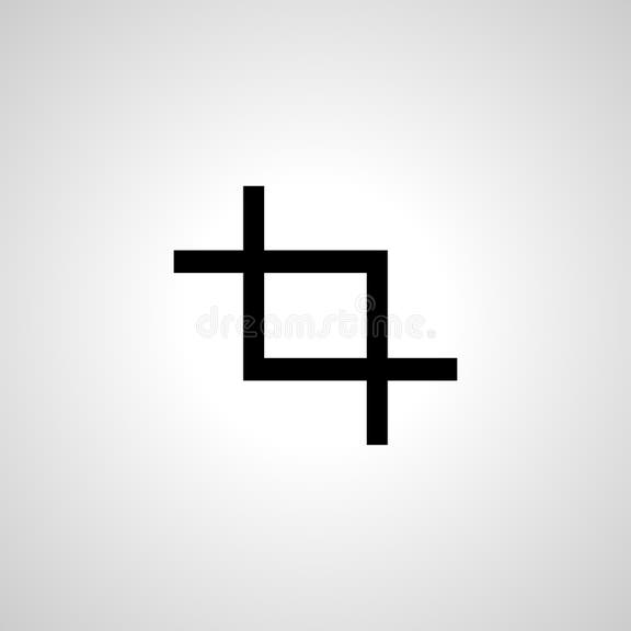 Crop Vector Icon Crop Simple Icon Stock Illustration - Illustration of ...