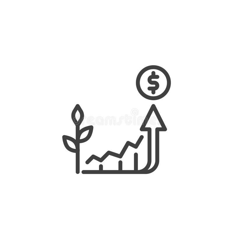 Crop yield line icon stock vector. Illustration of linear - 289973014