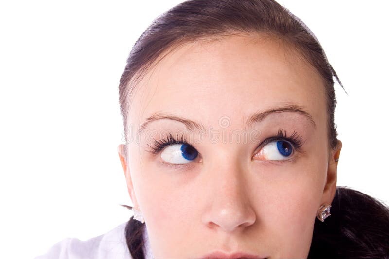 Cropped Half Image of a Teenager Looking Up Stock Photo - Image of ...