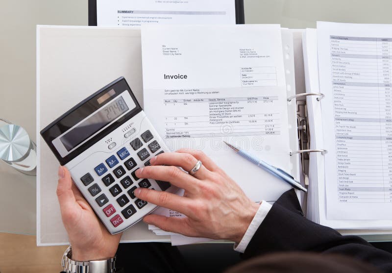 Doing the accounts stock image. Image of figures, invoice - 245763
