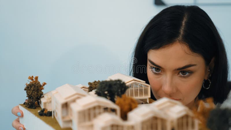 Cropped Image of Caucasian Engineer Checks Architectural Model ...