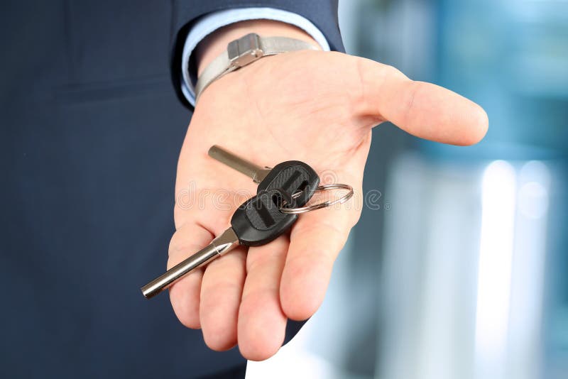 Cropped Image of Estate Agent Giving House Keys Stock Image - Image of ...