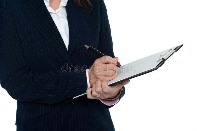 Cropped Image of Female Secretary Taking Notes Stock Image - Image of ... Cropped Image of Female Secretary Taking Notes Stock Image - Image of ...