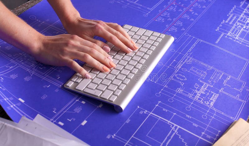 Cropped Image. Professional Businesswoman Working at Computer Stock ...