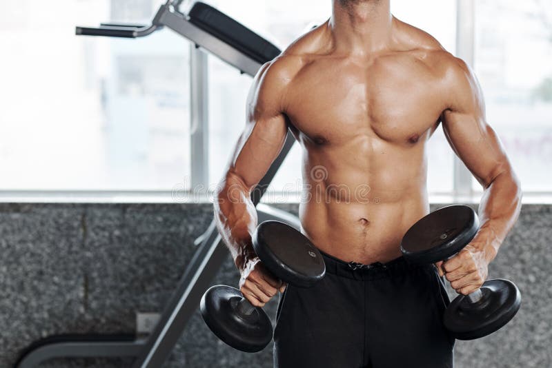 Strong man sweaty laughing stock image. Image of american - 32686885