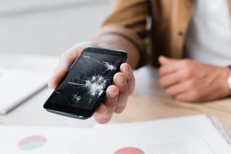 Smashed smartphone screen stock image. Image of screen - 162254579