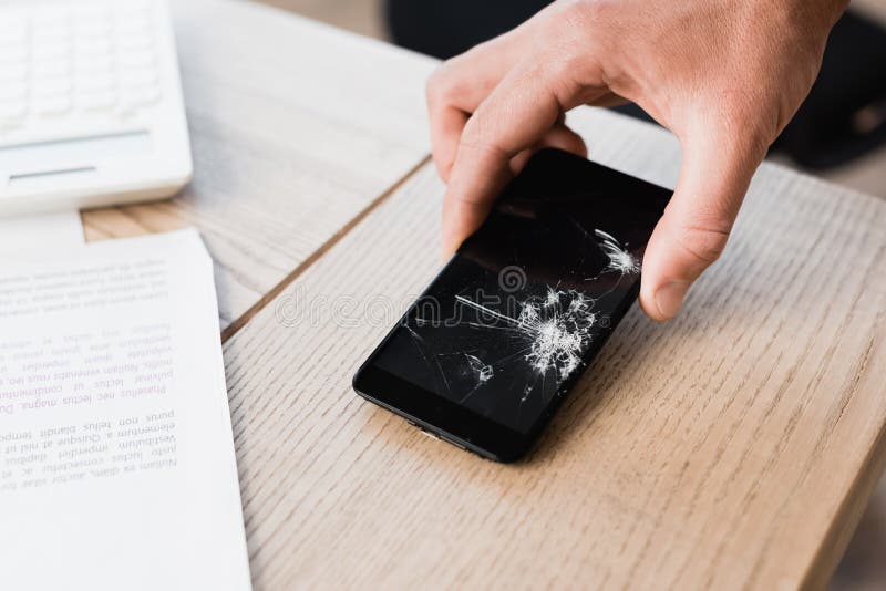 Smashed smartphone screen stock image. Image of screen - 162254579