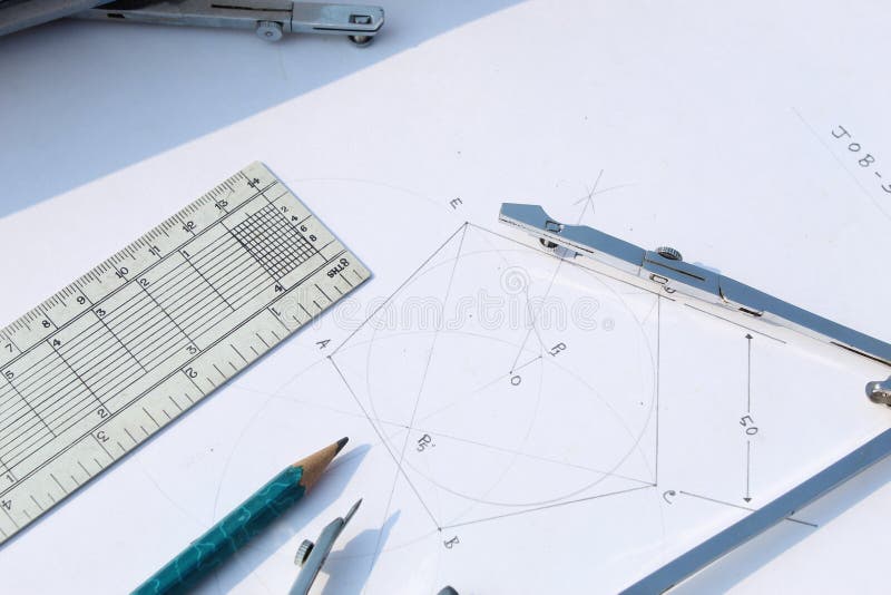 Cropped and Part View of Civil Engineering Plans and Diagrams with ...