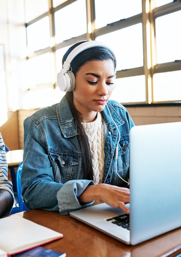 Shes a Diligent Student. Cropped Shot of an Attractive Young University ...