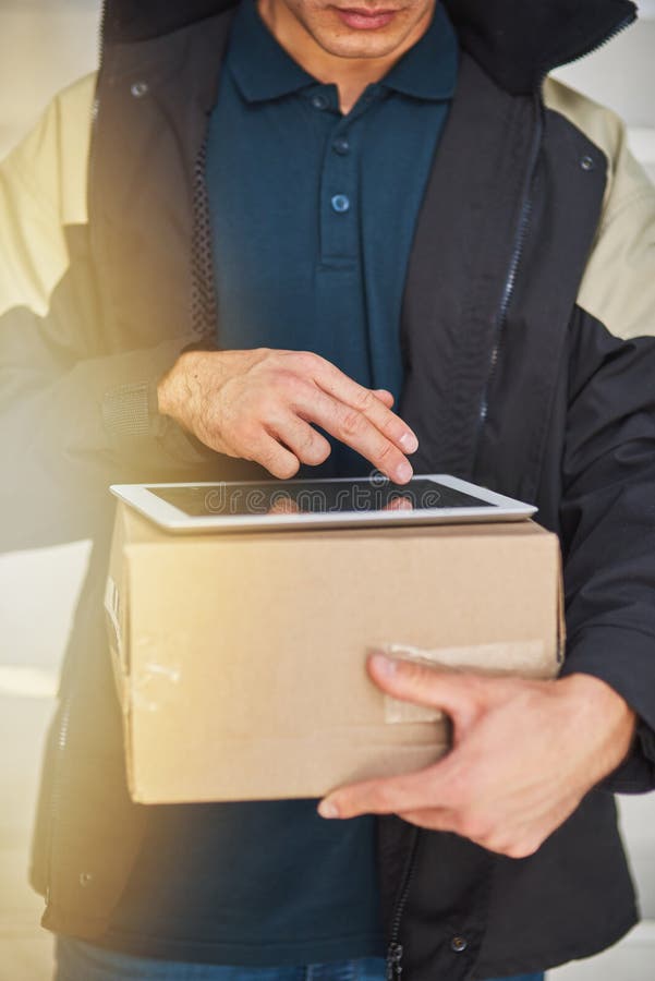 The Convenience of Working on an Electronic System. Cropped Shot of a ...