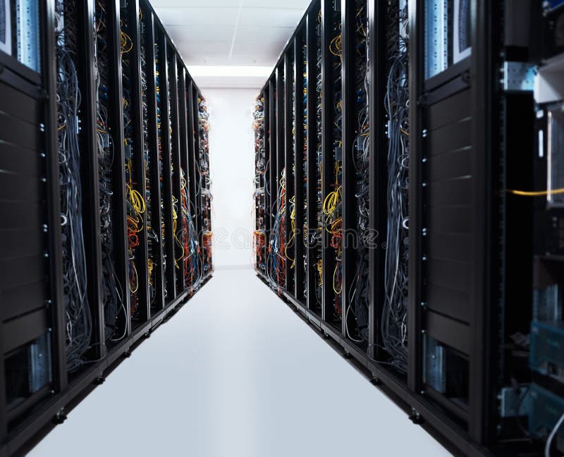 Endless Amount of Data Getting Processed. Cropped Shot of the Inside of ...