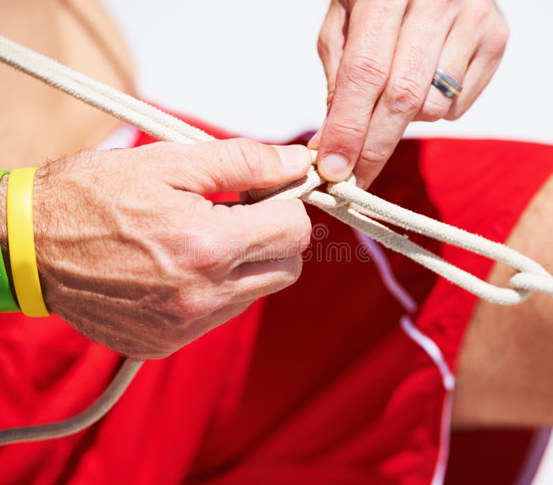 Hes a Bit Tied Up at the Moment. Cropped Shot of a Man Tying a Knot ...
