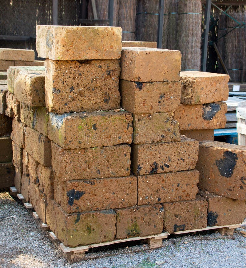 New bricks on stacked stock image. Image of pile, business - 213848355