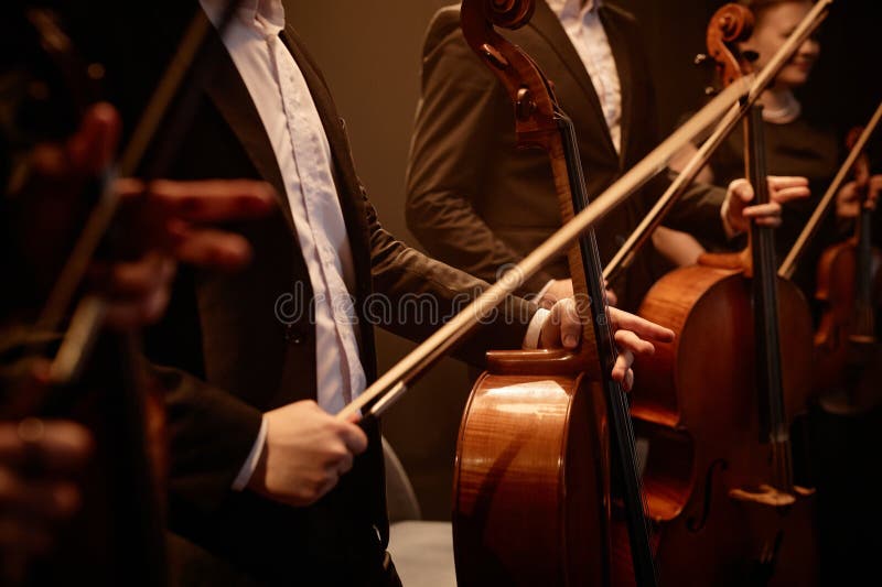 String Quartet Making Curtain Call on Stage Stock Photo - Image of ...