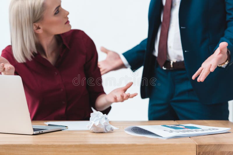 Cropped Shot of Young Business People Arguing Stock Image - Image of ...