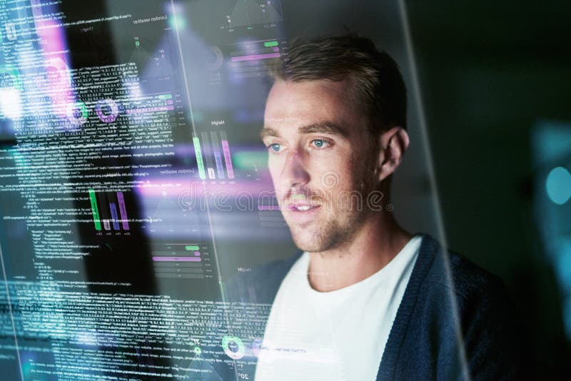 Dedicated To Software Development. Cropped Shot of a Young Computer ...