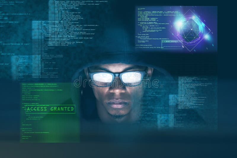 He Makes Hacking Look Easy. Cropped Shot of a Young Man Hacking into a ...