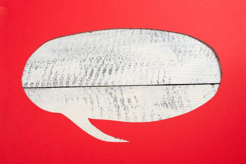 Cropped Speech Bubble with Important Message Placed on Floor. Cut ...