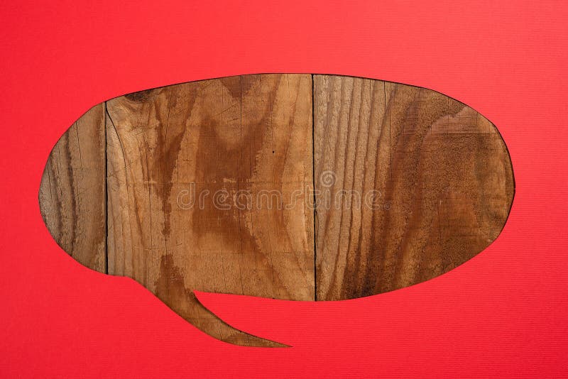 Cropped Speech Bubble with Important Message Placed on Floor. Cut ...