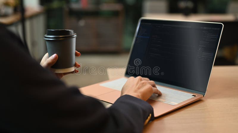 Cropped View of Professional Programmer Working on Web Site Project ...