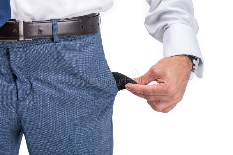 Poor man with empty pocket stock photo. Image of poor - 100721386