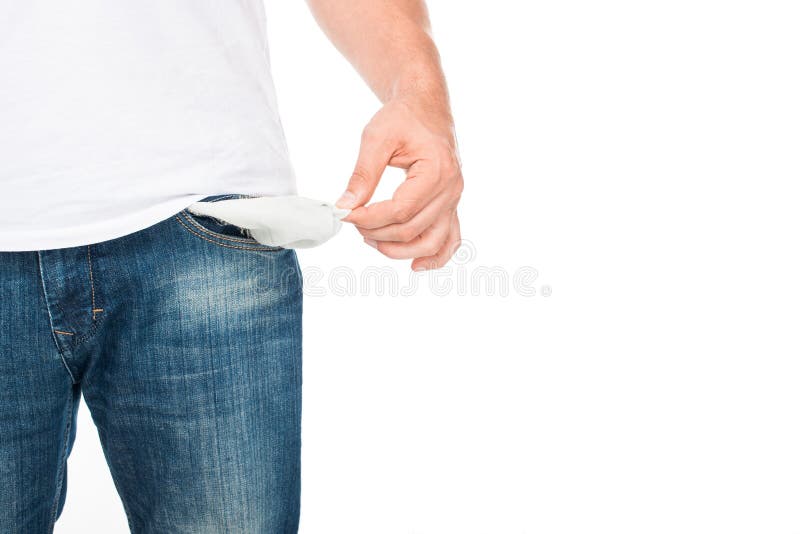 Poor man with empty pocket stock photo. Image of poor - 100721386