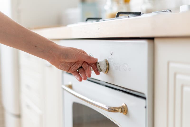 Kitchen at Modern House with White Interior Design Stock Photo - Image ...