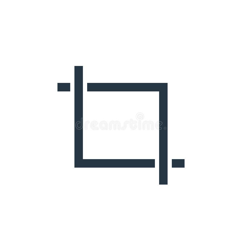 Cropping Icon Vector from Photography Concept. Thin Line Illustration ...