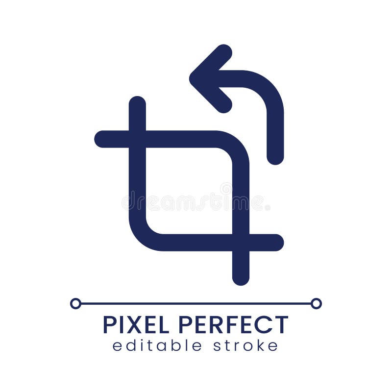 Cropping Pixel Perfect Linear Ui Icon Stock Vector - Illustration of production, mobile: 266693363