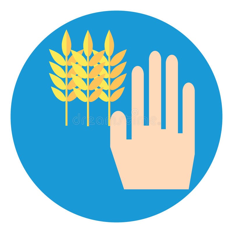 Crops and Hand. Vector Illustration Decorative Design Stock Vector ...