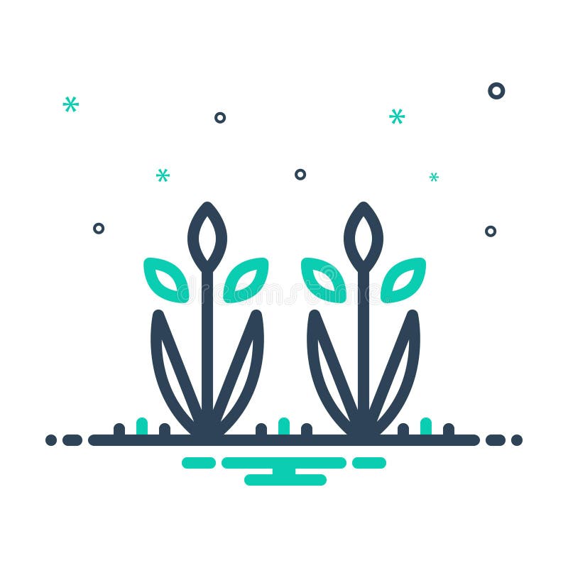 Mix Icon for Crops, Plant and Grain Stock Illustration - Illustration ...