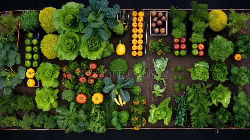 Crops plan view plants stock illustration. Illustration of design ...