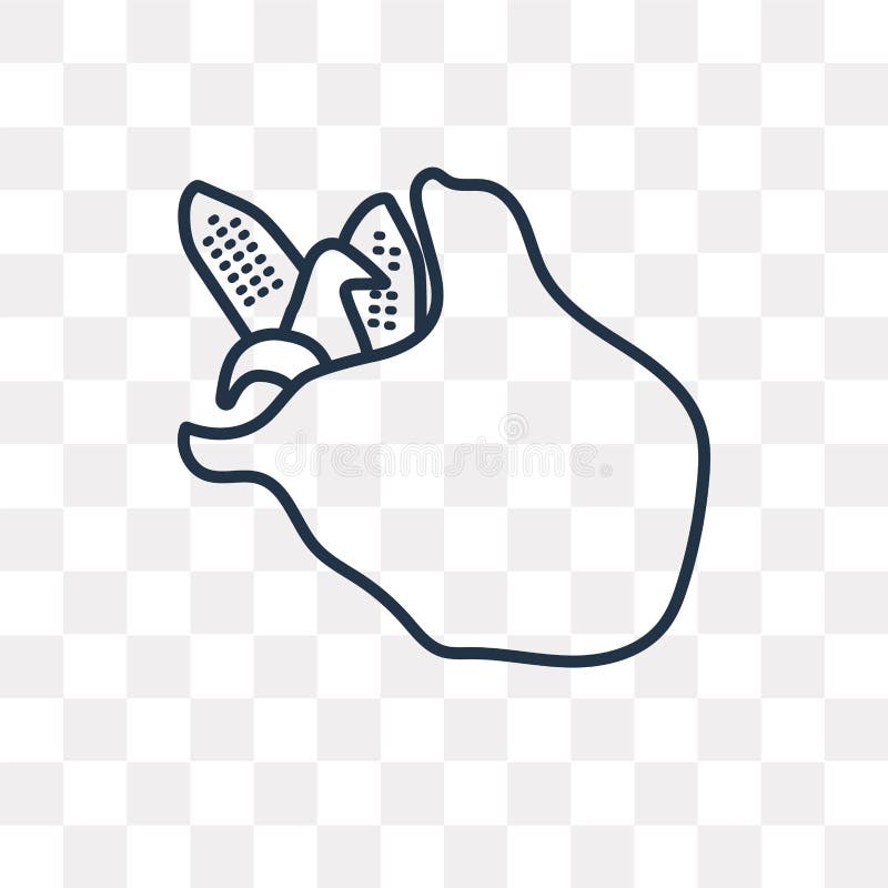 Outline Crops Vector Icon. Isolated Black Simple Line Element ...