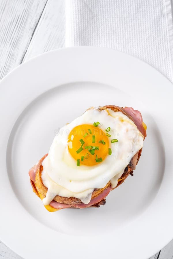 Croque madame sandwich stock image. Image of monsieur - 265193173