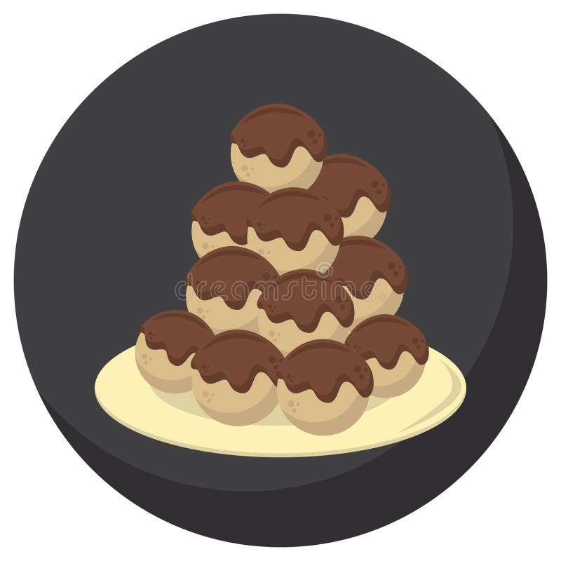 Croquembouche. Vector Illustration Decorative Design Stock Illustration ...