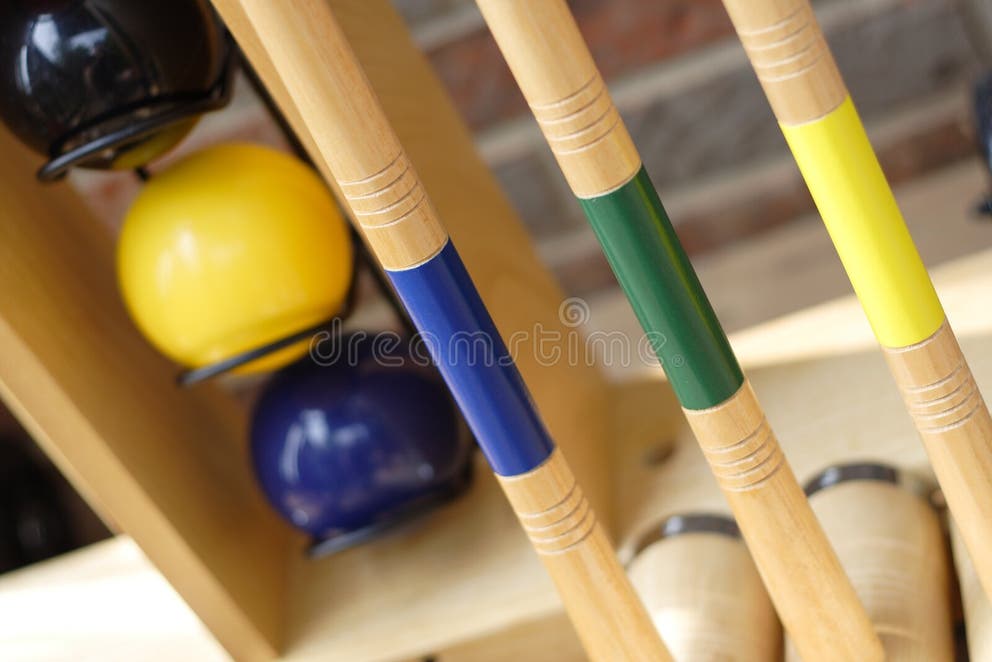 Croquet stock image. Image of blue, balls, outside, casual - 1126041
