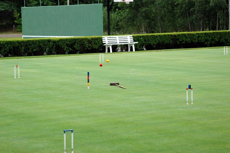 Croquet field stock photo. Image of yellow, activities - 1016210