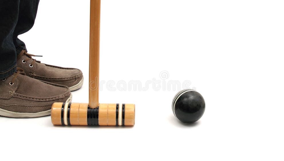 Croquet situation stock image. Image of mallet, shoes - 21733813