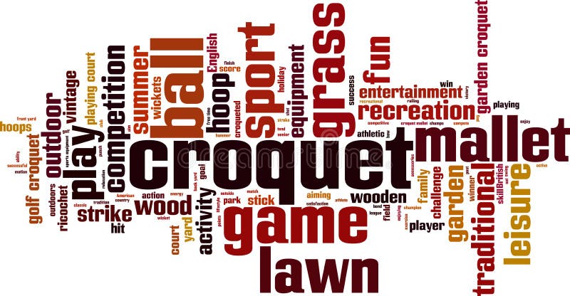Croquet word cloud stock vector. Illustration of family - 232845004