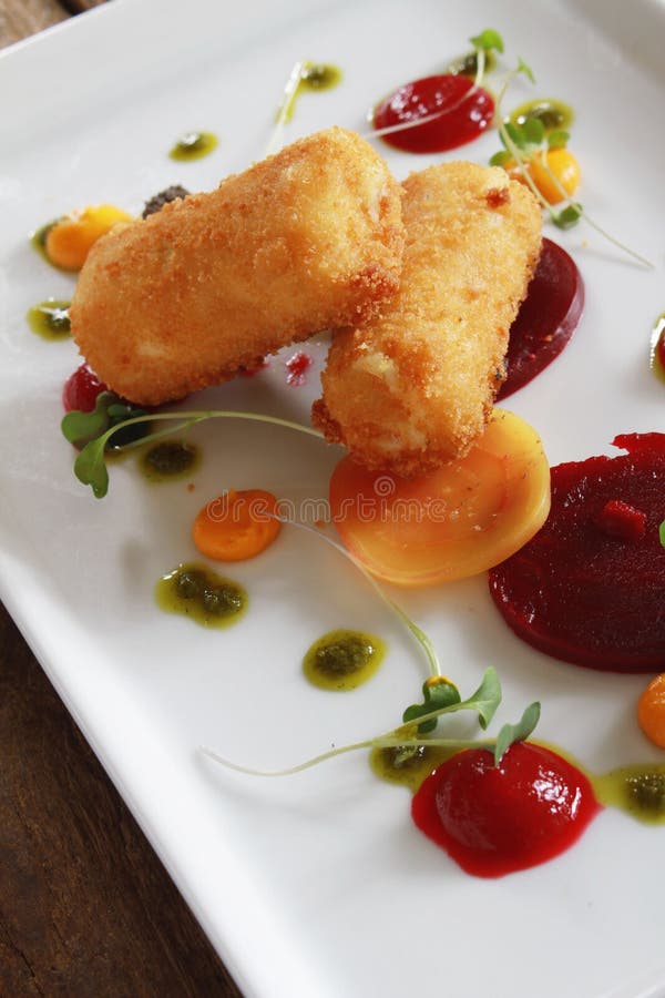 Croquette Starter Appetizer Stock Photo - Image of dinner, appetiser ...