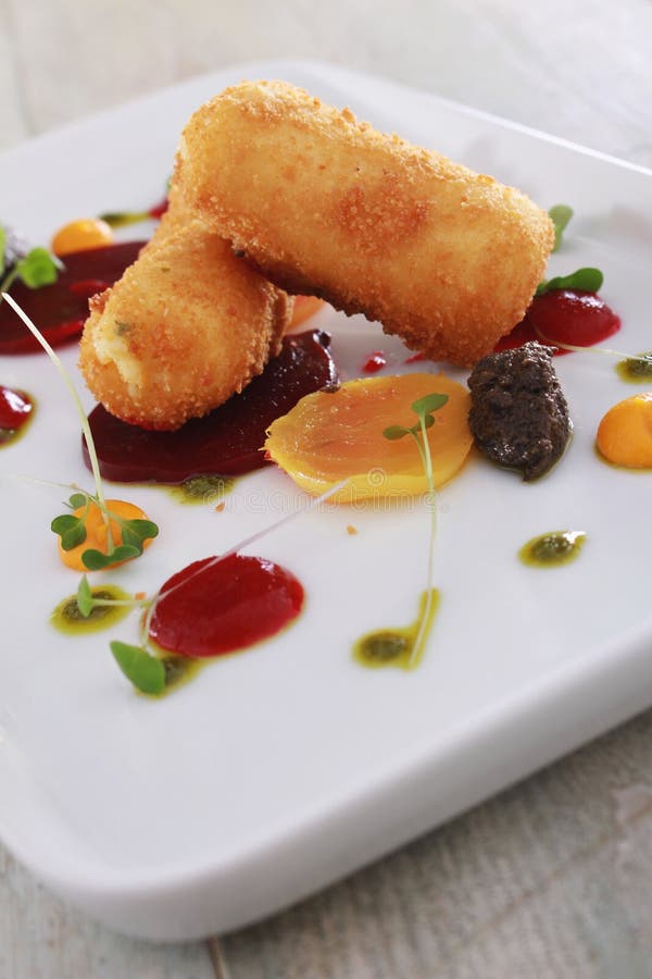 Croquette Starter Appetizer Stock Image - Image of food, vegetables ...