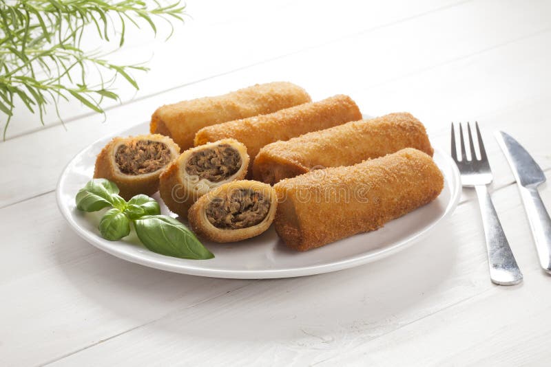 Croquettes with cabbage stock photo. Image of fried - 254406848