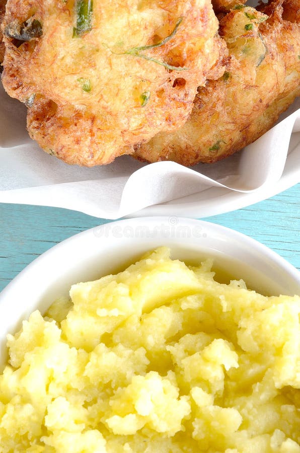 Croquettes of Cod Fish and Garlic Dip Stock Photo - Image of crumbed ...