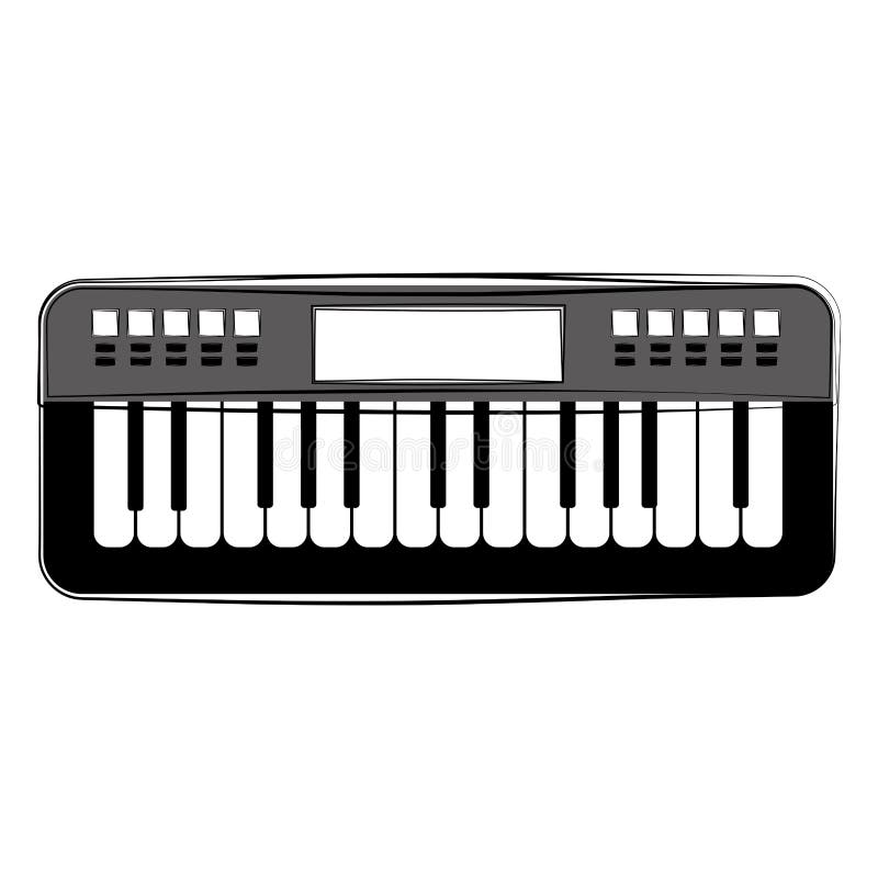 Croquis D'isolement De Clavier Instrument Musical Illustration de ...