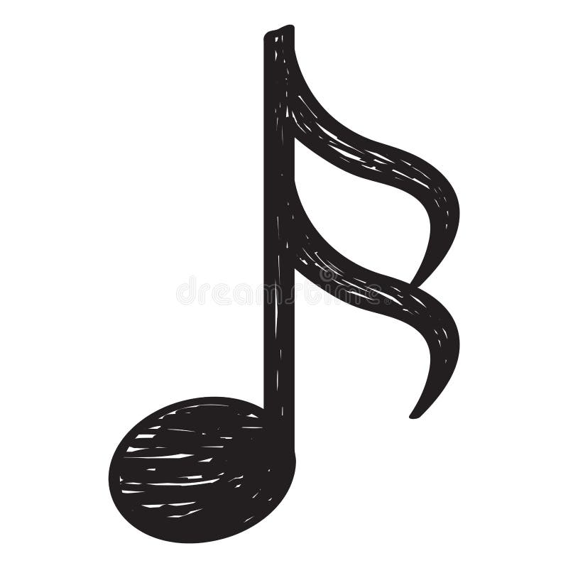 Croquis D'une Note Musicale Illustration de Vecteur - Illustration du ...