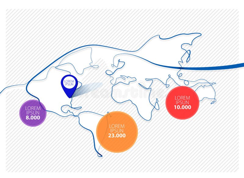Croquis de carte du monde illustration de vecteur. Illustration du ...